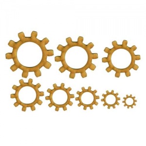 Wooden Steampunk Cog Shape Style 3